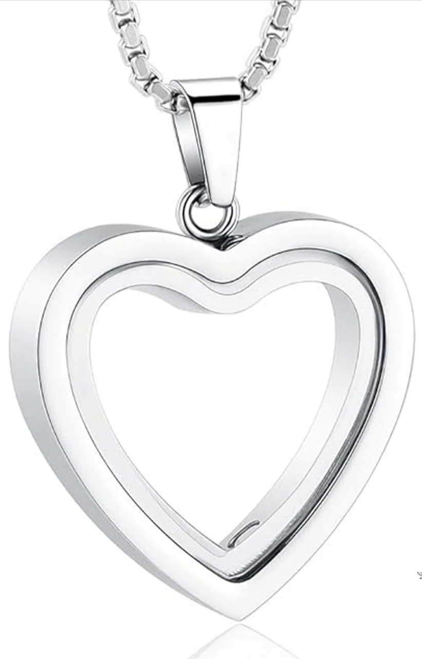Heartfelt Remembrance: Stainless Steel Heart-Shaped Cremation Pendant ...